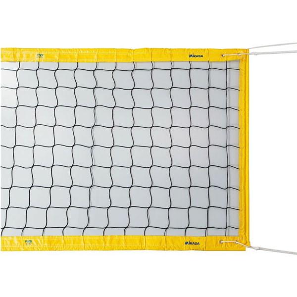 FIVB公認ビーチバレーボール用ネット。◯ネットネット/ナイロン、上部ワイヤーロープ/高分子ポリエステル、下部ロープ・補助ロープ/ナイロン、サイドロッド/ファイバーグラス、帯/PVC、ケース/ナイロンネット/タテ1.0×ヨコ8.5、上部ワイ...