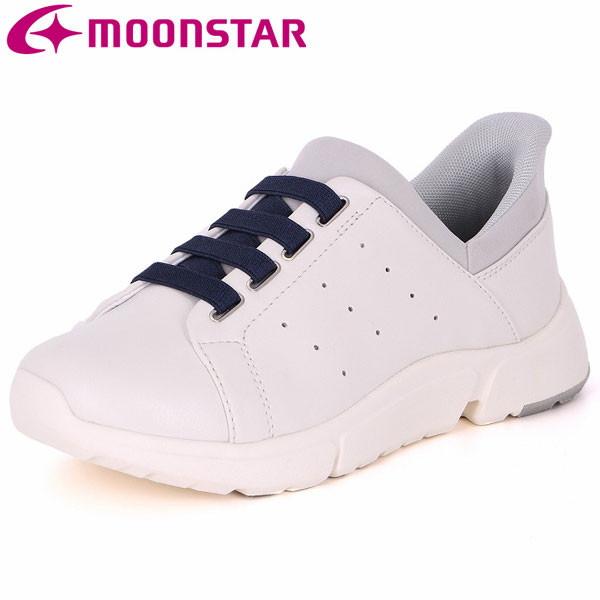 「ムーンスター イブ」のカジュアルシューズです。ハンズフリーの「らくにすぽっと履ける靴」シリーズです。スタイリッシュな印象のカジュアルスニーカーです。履口のストレッチ素材とゴム紐で脱ぎ履きがとても簡単、楽してオシャレも楽しめる一足です。ヒー...