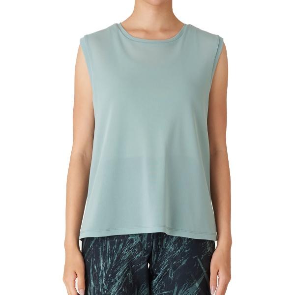 重ね着しやすいシンプルデザイン。コーディネートしやすい、シンプルなスリーブレストップ。手持ちのインナーに重ねてのレイヤードスタイルにおススメです。伸縮性に優れたメッシュ素材を使用した、重ね着におすすめのシアートップス。手持ちのトップスに重ね...