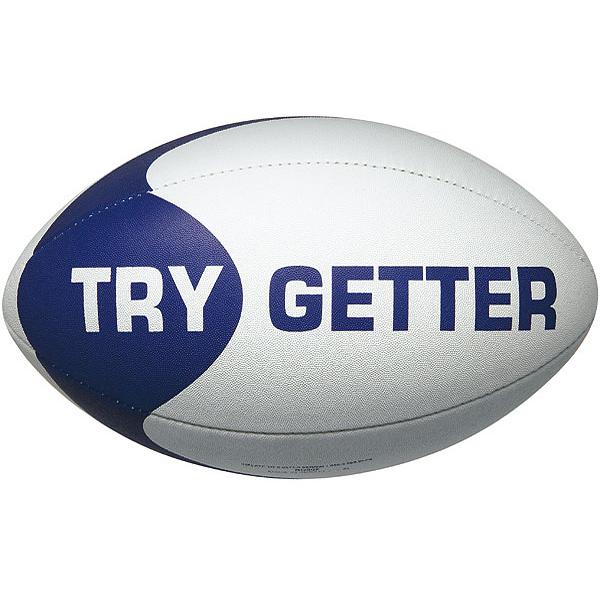 ラグビーボール●素材 ゴム●サイズ 5号●カラー 白×ネイビーブルー●仕様 縫い●日本ラグビーフットボール協会認定球●社会人・大学・高校・中学用●生産国 インド製【02903030000000000】【03007080000000000】