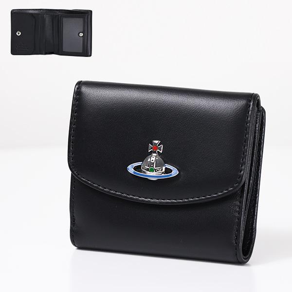 Vivienne Westwood ヴィヴィアンウエストウッド NAPPA SMALL WALLET 二つ折り財布 折りたたみ財布 ミニ財布 小銭入れあり 立体オーブ レザー レディース 51150003 L001L PF商品説明柔らかく滑...