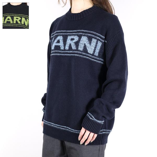 【 MARNI マルニ Stripe Sweater ストライプ セーター M01212 M00TB 】フロントにあしらわれた「MARNI」ロゴとストライプディテールが印象的なセーター。ネックライン、袖口、裾はリブ編みで仕上げられています。...