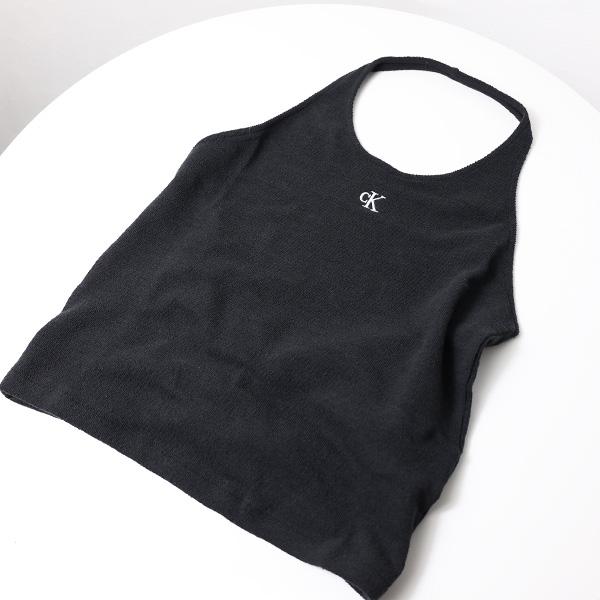 【 Calvin Klein Jeans カルバンクラインジーンズ Textured Knit Halter Neck Tops テクスチャードニット ホルターネック J20J223101 】テクスチャードニット素材を使ったホルターネックト...