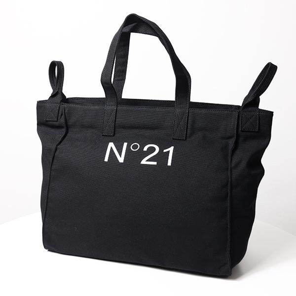 【 N°21 ヌメロヴェントゥーノ キッズ Logo Tote Bag ロゴ トートバッグ N21926 N0352 】フロントにロゴプリントをあしらった丈夫なコットンキャンバス地のトートバッグ。A4サイズの書類やペットボトルも余裕をもって...