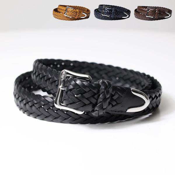 【 J&amp;M Davidson ジェイアンドエムデヴィッドソン ベルト Envelpe Buckle Tip End 25MM BENT-0TP-AN25 】やや艶のある上質なレザーを丁寧に編み上げたメッシュベルト。美しく盛り上がるよ...