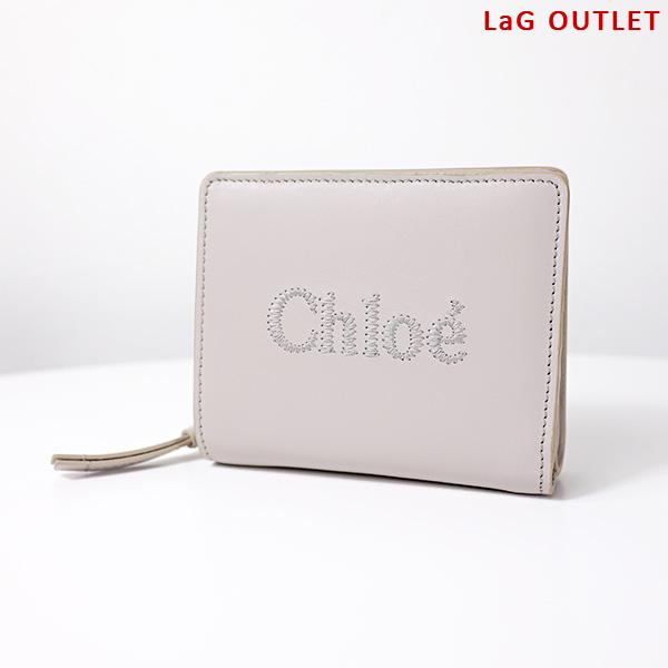 【LaGアウトレット】Chloe クロエ 二つ折り財布 SENSE Compact Bi-Fold Wallet センス  CHC23SP867I10 レディース レザー ミニ財布 小銭入れあり ロゴ