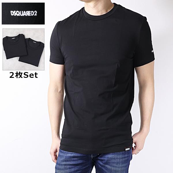Dsquared2 ディースクエアード Tシャツ 2Pack Round Neck T-Shirts D9X415190 メンズ 半袖 2枚セット クルーネック カットソー ロゴT ストレッチ■商品説明左腕のミニロゴ、裾のロゴパッチがアクセ...