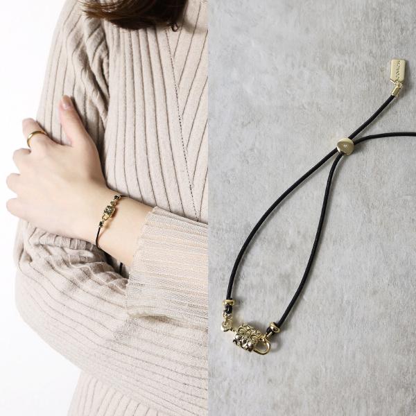 Coach コーチ ブレスレット Leather Padlock Slider Bracelet 37479049 レディース パッドロック レザー スライダー アクセサリー■商品説明クラシックな雰囲気が漂う、スムースレザーのブレスレット。...