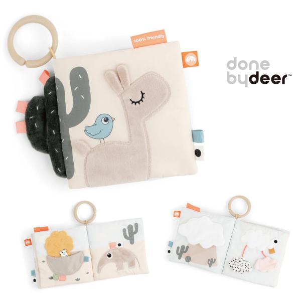 布絵本　ラリー　赤ちゃん　おもちゃ　done by deer ダンバイディア　デンマーク　輸入 ラマ　知育玩具　布絵本　出産祝い　　