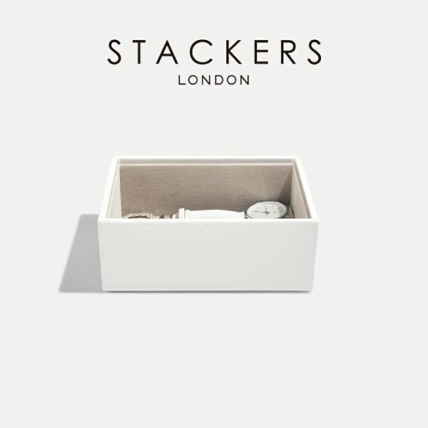 【STACKERS】ミニ ジュエリーボックス オープン Open  ホワイト White スタッカーズ イギリス ロンドン
