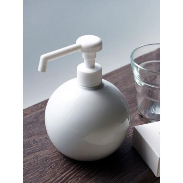 【Globe】グローブ シャワーボトル 除菌 無地 磁器 丸 ディスペンサー 日本製 ロロ 350ｍｌ ウィルス対策 インフルエンザ予防