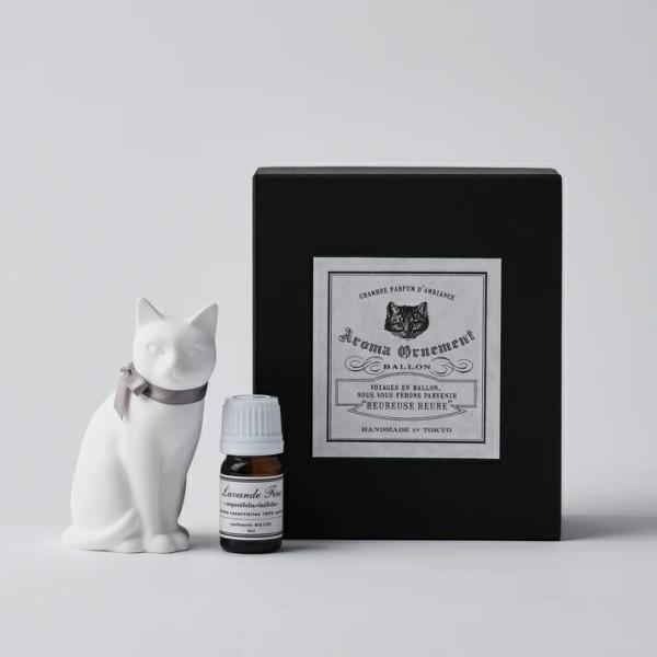 ballon バロン　アロマストーン　ネコ　猫　ねこ　We love Cats セット　かわいい　おしゃれ　ラベンダー　招き猫　石膏オーナメント　大DAIFUKU