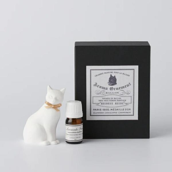 ballon バロン　アロマストーン　ネコ　猫　ねこ　We love Cats セット　かわいい　おしゃれ　ラベンダー　招き猫　石膏オーナメント　DAIFUKU