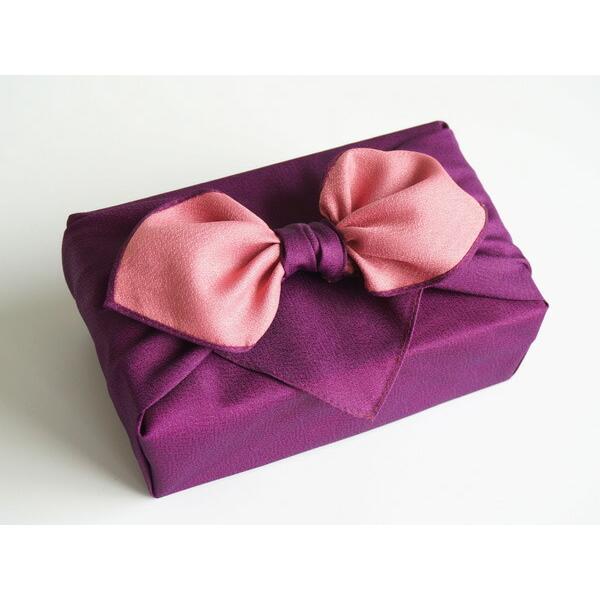 ネコポス対応【風呂敷】紫・桜　 ふろしき リバーシブル 無地