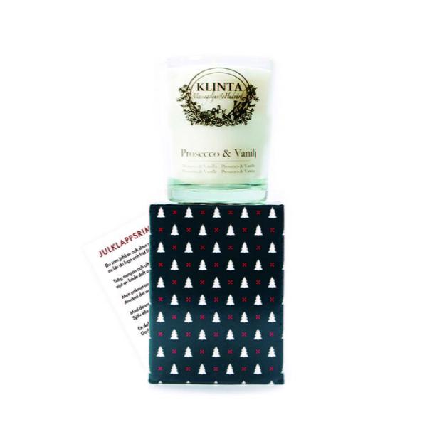 【KLINTA】クリスマス限定　マッサージキャンドル 90ml　プロセッコ＆バニラ　ギフトカード付き　キャンドル　クリンタ　ろうそく　フレグランスキャンドル　マッサージ　ギフト　クリスマスプレゼント