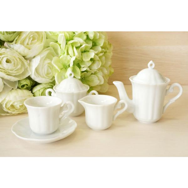 【Puti】プチ　ティーカップ&amp;ソーサー　a,b,c 日本製 磁器 レリーフ