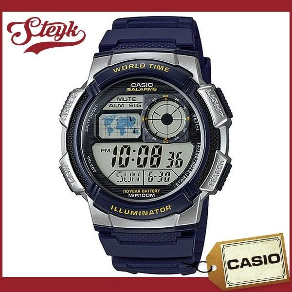 CASIO カシオ 腕時計 チープカシオ デジタル AE-1000W-2A ／ 大きめのケースやボタンも使いやすくデザインされていて、ワールドタイムマップやアラーム、ストップウォッチなど機能も充実。逆輸入モデルはリーズナブルな価格も魅力です。