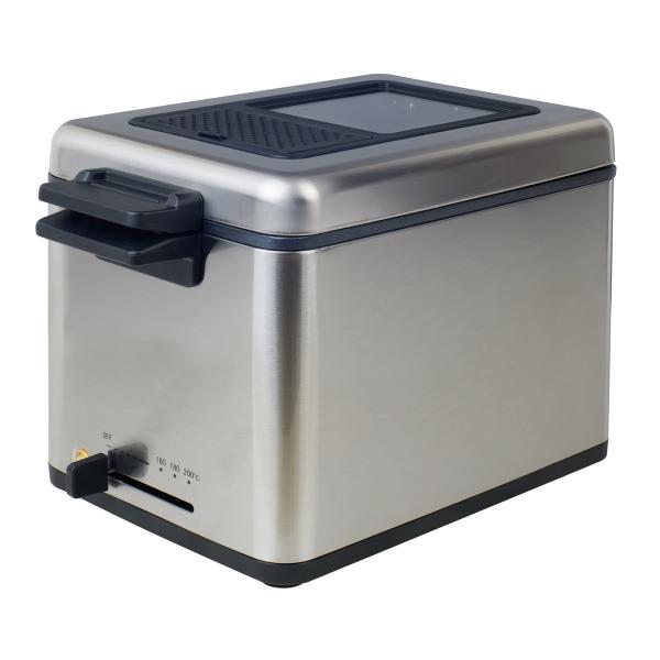 ■仕様・電源:AC100V(50/60Hz)・消費電力:1000W・定格容量:865ml・温度調節範囲:約160度~約200度・油量:上限865ml/下限500ml・電源コード長さ:約1.5m・セット内容:本体、油切り網、ふた、電源コード、...