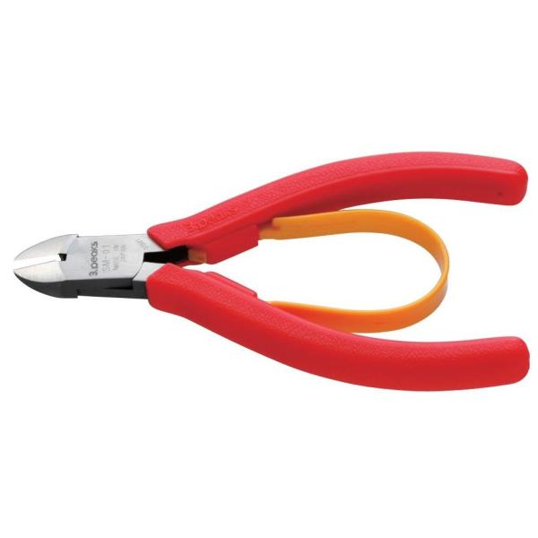 用途：精密機器、エレクトロニクス等、精密作業用工具、その他、貴金属加工やプラモデルのホビ−等（切る）呼び寸法：100ｍｍ全長：約108ｍｍ質量：約55ｇ切断能力/銅線：直径1.6ｍｍ、より線：2.0ｍｍ2　※鉄線の切断不可　硬さ：57〜62...