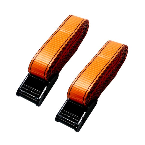 ■仕様・用途:軽量物の荷締め、倉庫内の荷崩れ防止、スーツケースの開き防止などに・サイズ(約):長さ2m×幅25mm・使用荷重(約):80kg・固定方法:カムバックル式・2本入・製品重量(g):100■商品説明・軽量物の荷締め、倉庫内の荷崩れ...