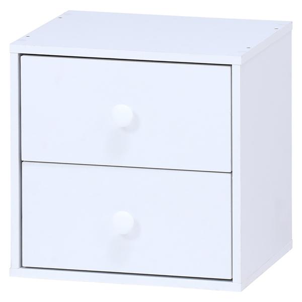 ■仕様・カラー:ホワイト・製品サイズ:幅345×奥行315×高さ345mm・耐荷重:(全体)15kg、(引出1杯)5kg・引出内寸:285×230×130mm・板厚:12mm・材質:表面材/プリント紙化粧繊維板・重量:6.5kg・お客様組立...