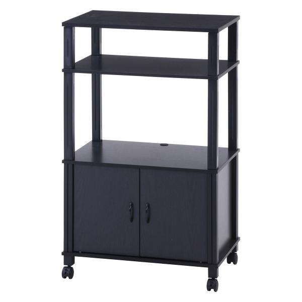 ■仕様・カラー:ブラウン×ブラック・製品サイズ:幅597×奥行394×高さ978mm・耐荷重:(全体)20kg、(棚板)5kg・天板厚み:15mm・棚板厚み:12mm・扉部内寸:445×305mm・材質:表面材/プリント紙化粧パーティクルボ...