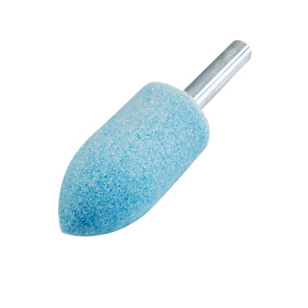 ■仕様・用途:ステンレス・HSS鋼・特殊鋼・合金工具鋼のバリ取りや溶接ビートの除去に・外寸(約):φ19×長さ64mm・砥石部サイズ(約):φ19×38mm・軸のサイズ(約):φ6×26mm・粒度:#60・形状:トンガリ型・許容最大回転数:...