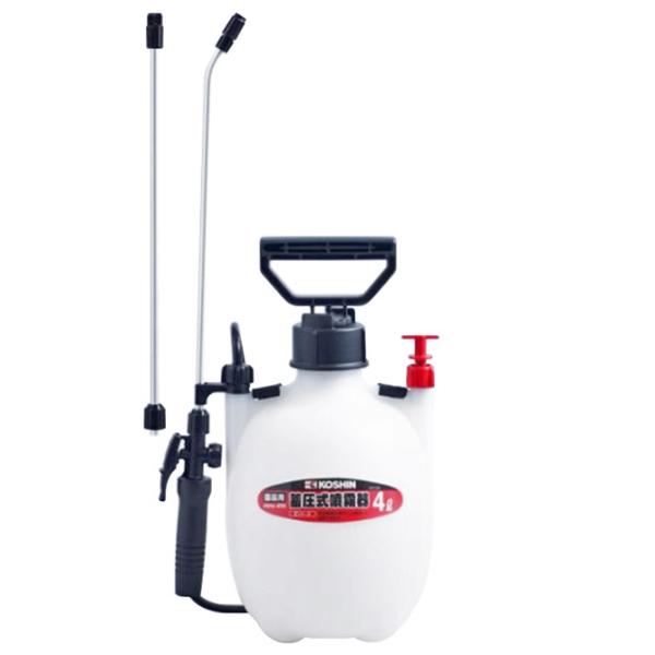 ■仕様・タンク容量:4L・ノズル形式:1段1頭口・ノズル長さ:75cm(38cm＋延長パイプ37cm)・ホース長:1.5m・安全弁作動圧力:0.2MPa(2kgf/cm2)・噴霧目安:霧/約1m、直射/約6.5m・散布面積:14~18坪・噴...