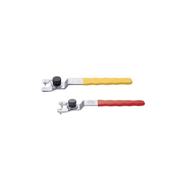 軸間距離(mm):10~30ピン径:直径4mmピン長さ:5mm付属品:12×14スパナ付ディスクグラインダーのホイルナットの着脱に。各メーカーのディスクグラインダーのホイルナットを着脱できます。※品質向上のため予告なく仕様を変更する場合がご...