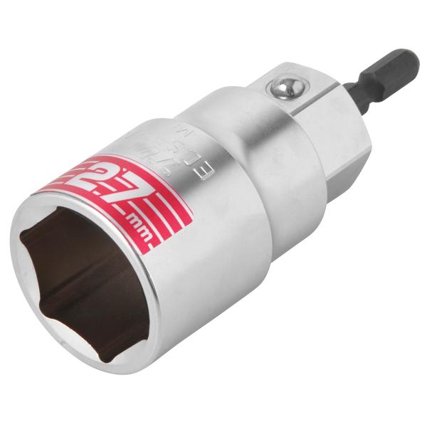 呼び寸法：27mm全長：93mm仮締め専用24mmソケット対応Ｍ18ネジ用・小形Ｍ20ネジ用注意：仮締め専用（保証トルク75Ｎ・m）電動ドリルで仮締め後に、24mmレンチを使用し本締めしてください。保証トルク以内で正しく安全にご使用ください...