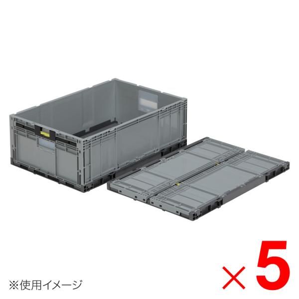 ■仕様・外寸(mm):630×420×215・内寸(mm):600×390×208・有効内寸(mm):600×390×203・折り畳み時全高(mm):34・色名:グレー/ライトグレー・色コード:GLGL・材質:PP・内容量(L):48.7・...