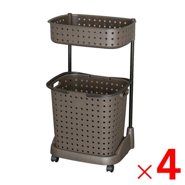 ■仕様・上バスケサイズ:幅416mm×奥行284mm×高さ108mm・上バスケ耐荷重(約):2kg・下バスケサイズ:幅348mm×奥行248mm×高さ365mm・下バスケ耐荷重(約):10kg・材質:本体/ポリプロピレン、支柱/鉄・製品サイ...