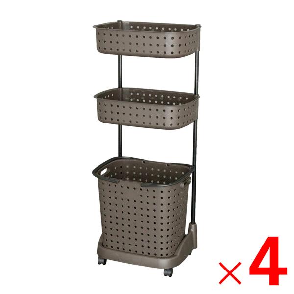 ■仕様・上バスケサイズ:幅416mm×奥行284mm×高さ108mm・上バスケ耐荷重(約):2kg・下バスケサイズ:幅348mm×奥行248mm×高さ365mm・下バスケ耐荷重(約):10kg・材質:本体/ポリプロピレン、支柱/鉄・製品サイ...