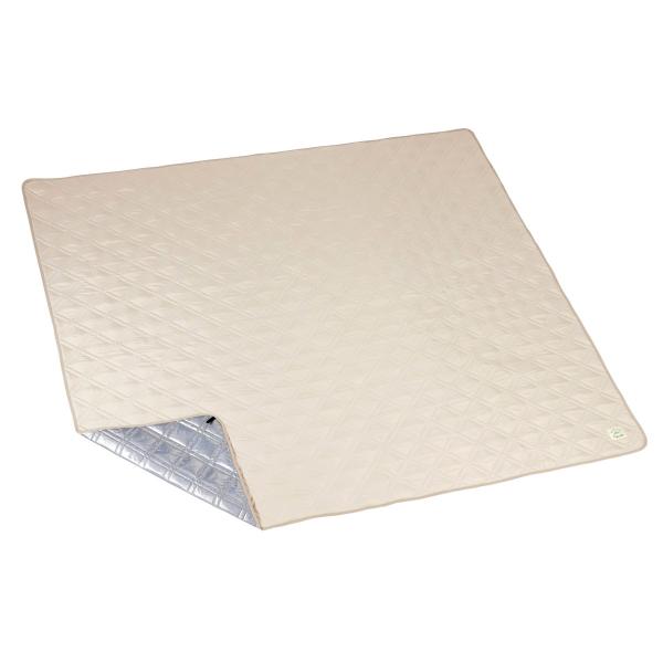 ■仕様・製品サイズ(約):横200×縦180mm・材質:本体表面/ポリエステル(撥水加工)、中綿/ポリエステル、裏面/ポリエチレンシート(アルミ蒸着)、ベルト/ポリプロピレン・カラー:カーキ■商品説明・水を弾く、撥水加工のレジャーシート。・...
