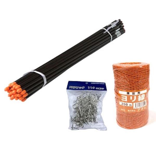 ■仕様・キット内容:FRPポール11mm×900mm×25本、柵線200m巻×1巻、11mmフック碍子×50個■商品説明・菜園電気柵sP-2018用の100m(2段張り)延長キットです。※品質向上のため予告なく仕様を変更する場合がございます...