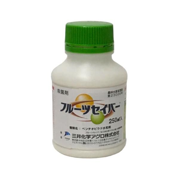 農林水産省登録番号：第23006号有効成分：ペンチオピラド　15.0%性状：類白色水和性粘稠懸濁液体幅広い病害スペクトラムを有する果樹用殺菌剤です。優れた予防効果を示します。りんご、おうとう、なし、ももに収穫前日まで使用可能です。※品質向上...