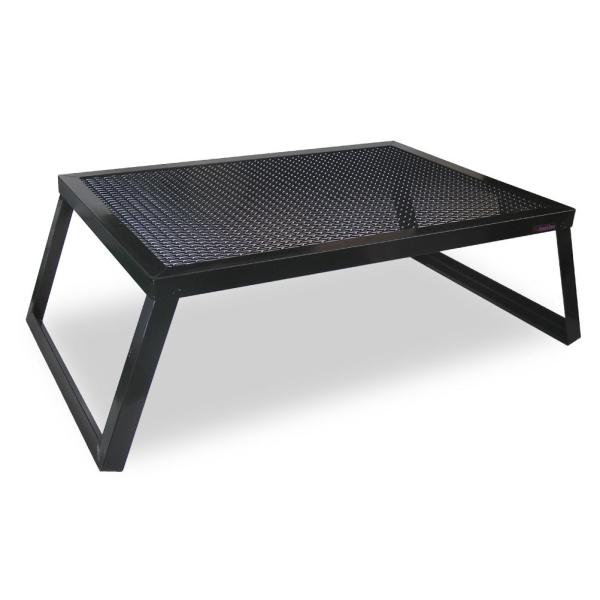 サイズ:(高さ)約26.5cm×(幅)約70.0cm×(奥行)約50.7cm (脚間)約55.5cm収納時サイズ:(高さ)約4.8cm×(幅)約70.0cm×(奥行)約50.7cm重量:6.6kg耐荷重量:約30kgカラー:黒材質:スチール...