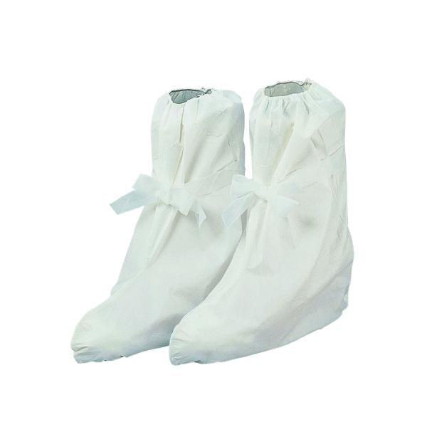 用途：靴用部分化学防護服寸法サイズ：ロングサイズ：フリーサイズ全長（約）：400mm紐：太タイプ対水圧：1,000mm以上JIS規格：ミスト防護服用部分化学防護服タイプPB（6）準拠品油、グリス、汚泥処理、製薬、農業、アスベスト（石綿）、塗...