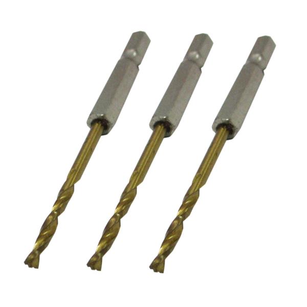 ミドルタイプだから芯ブレが少なく折れにくいです。3つの鋭利な先端でキレイな穴あけができます。●用途:穴あけ作業の際に●入数:3本入り●サイズ：3.3mm●全長(約):80mm●刃長(約):40mm●軸径:H6.35mm●ドリル刃硬度:HRC...