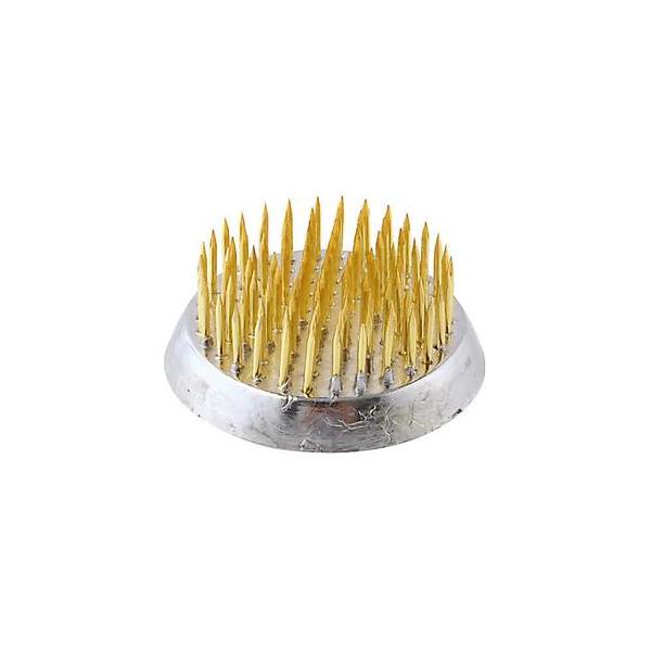 生け花等に生け花に欠かせない定番品鮮やかな輝きの真鍮針を使用■用途：生け花専用■名称：丸　豆大■全体寸法（約）：直径46ｍｍ×高さ18ｍｍ■重量：約120ｇ■針寸法（約）：太さ直径1.2ｍｍ×高さ10ｍｍ■針の本数：91本■生産国：日本■保...