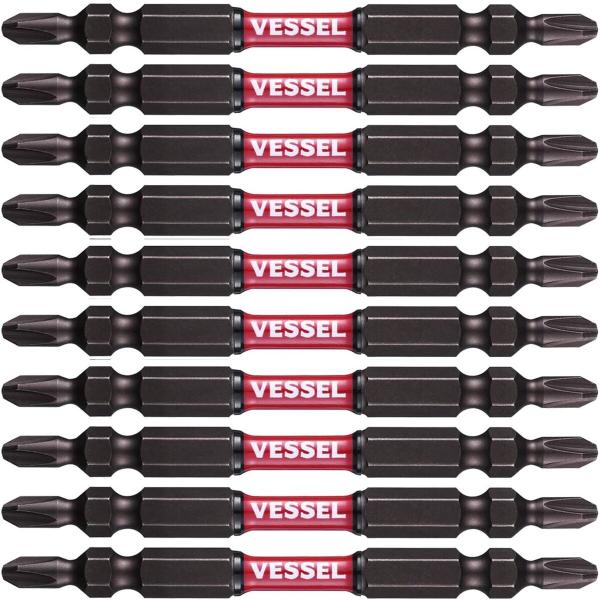 用途:建築関連、家具組み立て、車両整備、電設工事関連、工場内作業などの際に入数:10本入り規格:+2×82mm丸軸径:直径4.5mm最高硬度:HRC62度セット内容:(+2×82mm)×10本六角軸対辺:H6.35mm両頭タイプマグネットあ...