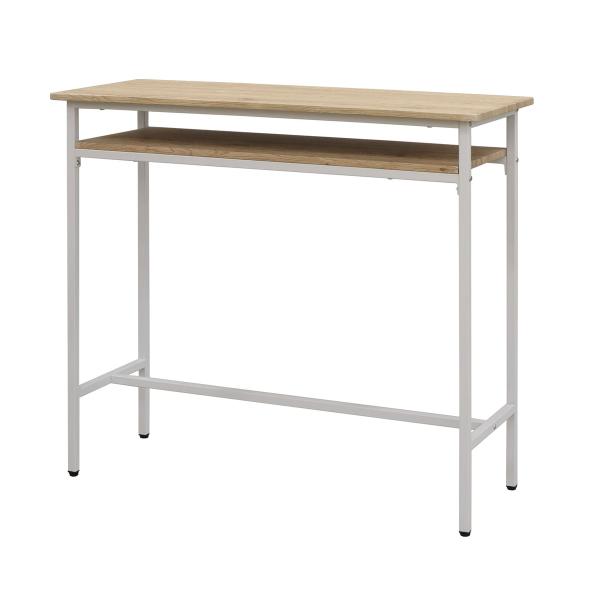 ■仕様・お客様組み立て品・カラー:ナチュラル・耐荷重(約):30kg(天板)・主材:フレーム/スチール(粉体塗装)、天板・棚板/合成樹脂化粧繊維板(PVC)・付属品:六角レンチ、アジャスター(装着済)・生産国:中国・製品サイズ(mm) 幅×...