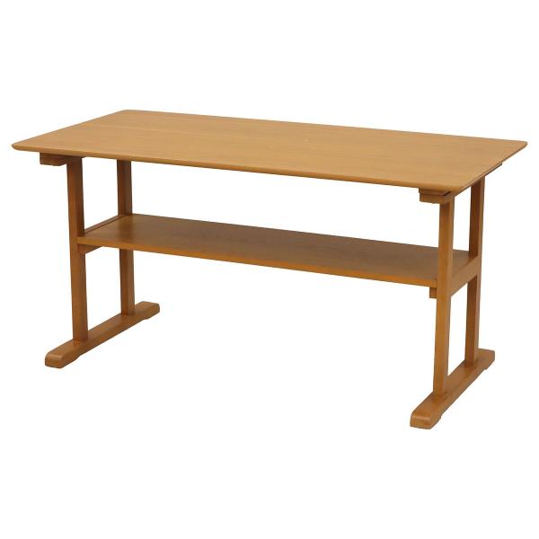 ■仕様・商品サイズ(約):幅120×奥行60×高さ60cm・棚板サイズ:幅100×奥行29.4cm・耐荷重(約):天板20kg、棚板10kg・付属品:六角レンチ・材質:天板/天然木化粧繊維板(ウレタン樹脂塗装)、脚部/天然木(ラバーウッド)...