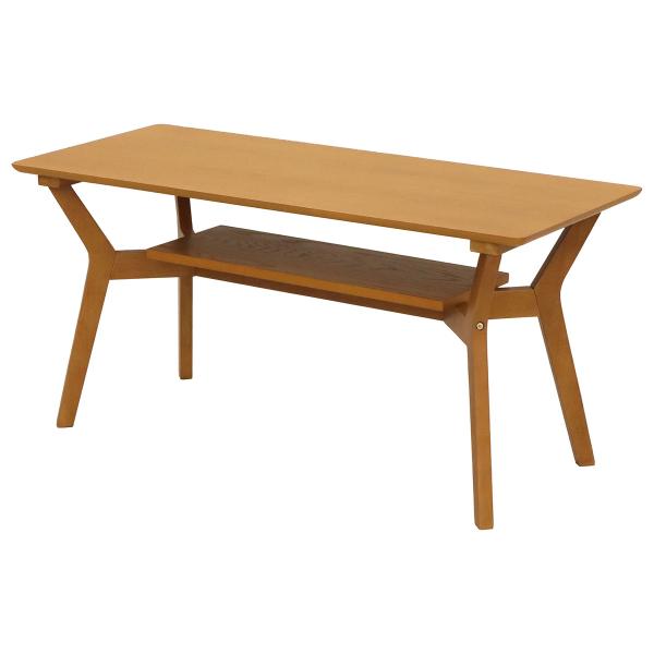 ■仕様・商品サイズ(約):幅105×奥行45×高さ50cm・棚板サイズ:幅62×奥行22.5cm・耐荷重(約):天板15kg、棚板10kg・付属品:六角レンチ・材質:天板/天然木化粧繊維板(ウレタン樹脂塗装)、脚部/天然木(ラバーウッド)(...