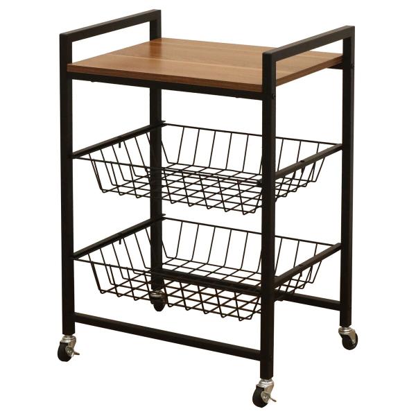 ■仕様・商品サイズ(約):幅53.5×奥行38.5×高さ70.2cm・天板サイズ:幅47.5×35.5cm・静止時耐荷重(約):全体/26kg、天板/20kg、バスケット/3kg・付属品:スパナ、六角レンチ・材質:板/合成樹脂化粧繊維板(メ...