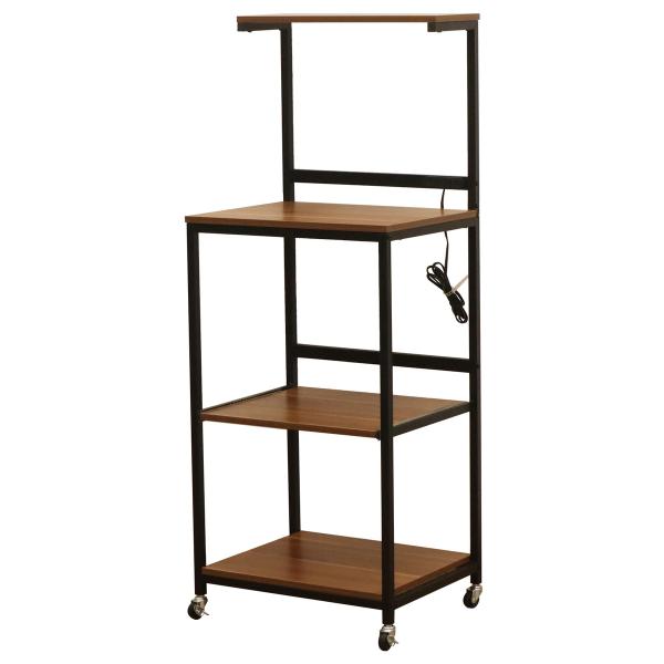 ■仕様・商品サイズ(約):幅53×奥行44×高さ134cm・天板/棚板サイズ:(天板)幅51.5×奥行39cm、(棚板最上段)幅51.5×奥行20cm、(スライド棚)幅45.1×奥行40.5cm、(棚板下段)幅46.9×奥行40.5cm・静...