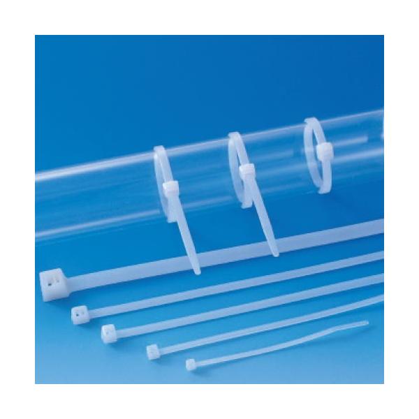 1袋：100本入標準グレード：屋内使用結束径：1．0〜22ｍｍ材質：66ナイロン色：乳白色使用温度範囲：−40℃〜＋85℃ＲｏＨＳ適合品電気工事を中心に、抜群の国内シェアを誇る信頼の結束バンド横ズレ防止力に優れたバンド構造軽い挿入抵抗で確実...
