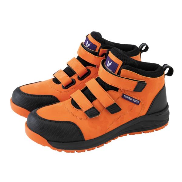 ■仕様・カラー:オレンジ・サイズ:26.0cm・タイプ:3本ベルト(取っ手付き)・片足重量:約350g(26.0cm・材質:アッパー/合成皮革,合成繊維、ソール/ラバー,EVA、先芯/樹脂■商品説明・シリーズ初のJSAA B種を取得したプロ...