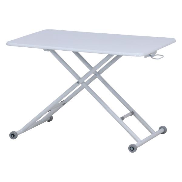 ■仕様・カラー:ホワイト・製品サイズ:幅900-1095×奥行600×高さ115-700mm・耐荷重(天板):15kg・天板厚み:18mm・天板サイズ:900×600mm・折りたたみサイズ:1095×600×115mm・材質:甲板の表面材/...