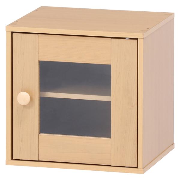 ■仕様・カラー:ナチュラル・製品サイズ:幅345×奥行315×高さ345mm・耐荷重:(全体)15kg、(引出1杯)5kg・板厚:12mm・材質:表面材/プリント紙化粧繊維板・重量:4.5kg・お客様組立品■商品説明・ガラス扉がオシャレな2...